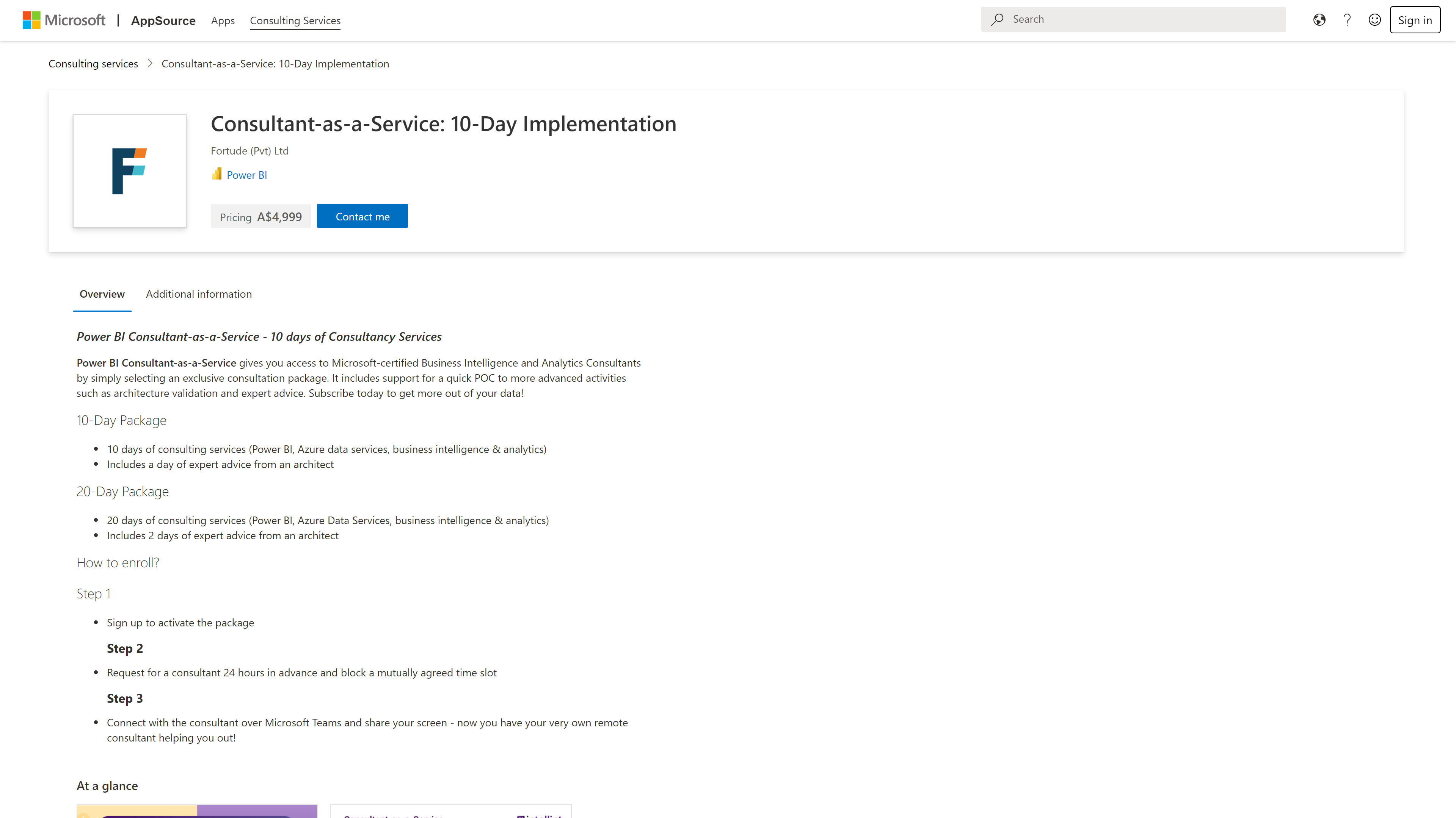 Consulting Services at AppSource – Intellint